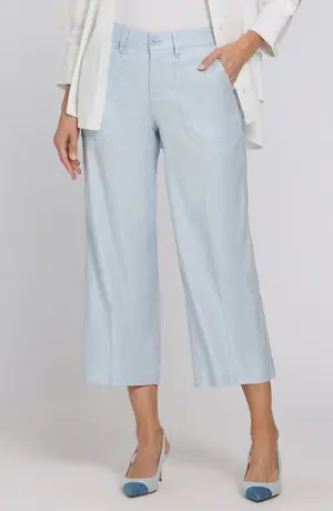 Blue Cropped Trousers