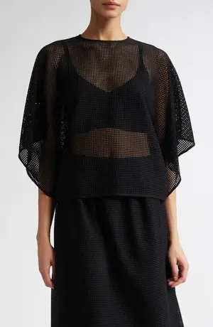 FFORME Tenley Draped Mesh Top