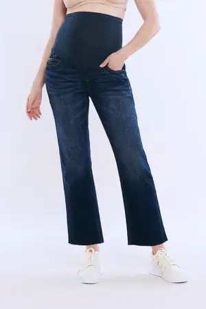 Motherhood Maternity Secret Fit Belly Slim Straight Leg Maternity Jeans - Dark Wash