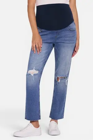 Motherhood Maternity Secret Fit Belly Slim Straight Leg Maternity Jeans - Harrison Wash