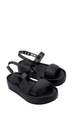 Melissa Float Platform Slingback Sandals - Black