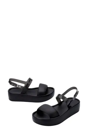 Melissa Float Platform Slingback Sandals - Black