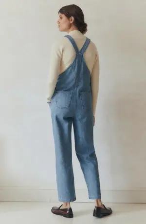 Mango Denim Maternity Overalls - Medium Blue