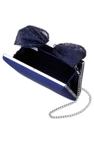 Nina Selena Frame Clutch - Navy
