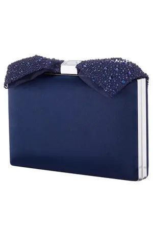 Nina Selena Frame Clutch - Navy