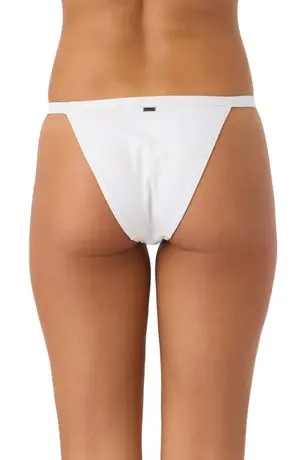 O'Neill Saltwater Solids Ribbed Queens Bikini Bottom - White