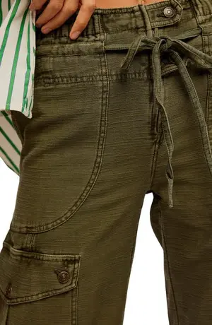 Free People Park Ave Cotton Cargo Pants - Adventurer