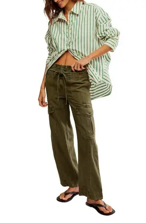 Free People Park Ave Cotton Cargo Pants - Adventurer