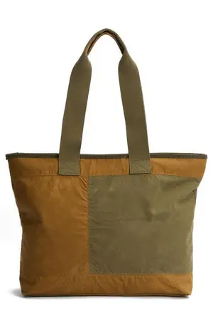 Barbour Mya Two-tone Dry Wax Cotton Tote - Dusky Green