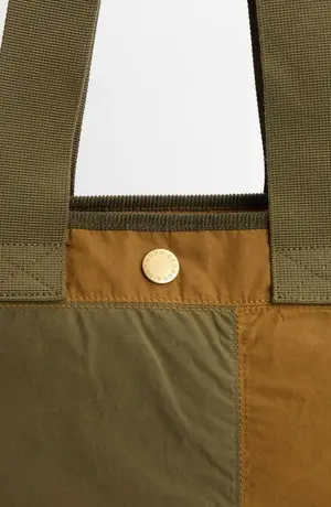 Barbour Mya Two-tone Dry Wax Cotton Tote - Dusky Green