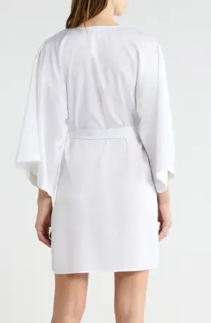 OPEN EDIT Get Ready With Me Satin Robe - White