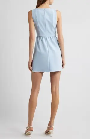 French Connection Whisper Boatneck Minidress - Cashmere Blue