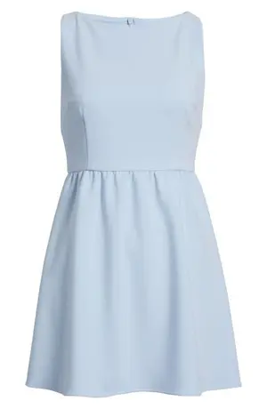 French Connection Whisper Boatneck Minidress - Cashmere Blue