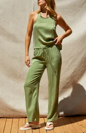CRESCENT Pull-on Cupro Pants