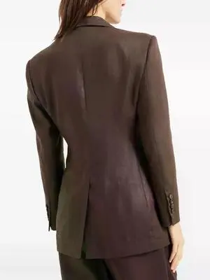 Brunello Cucinelli Double-breasted Twill Blazer - Brown