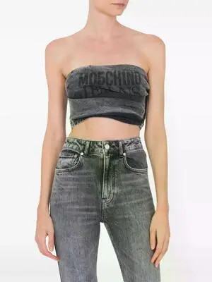 Moschino Denim Crop Top