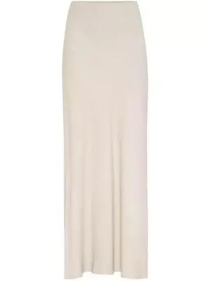 Brunello Cucinelli Bias-cut Maxi Skirt - Neutrals