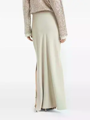 Brunello Cucinelli Bias-cut Maxi Skirt - Neutrals