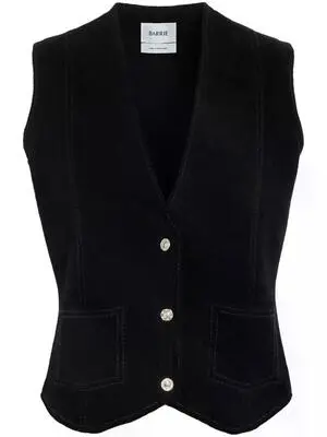 BARRIE Suede-effect Sleeveless Jacket