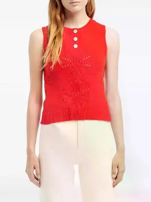 BARRIE Perforated-motif Top