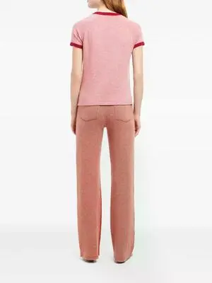 BARRIE Cashmere-cotton Pants - Red