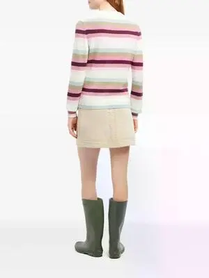 BARRIE 3d-logo Striped Cashmere Sweater