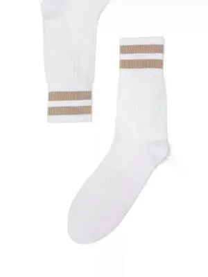 Brunello Cucinelli Open-knit Socks - White