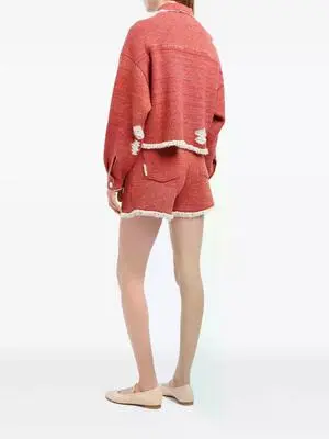 BARRIE Fine-knit Fringe-detail Shorts
