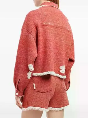 BARRIE Fine-knit Fringe-detail Shorts