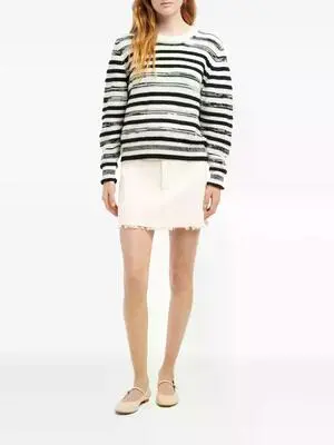BARRIE Striped Sweater - Black