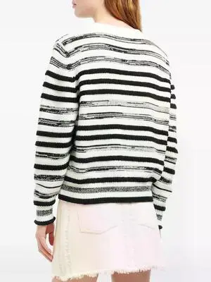 BARRIE Striped Sweater - Black