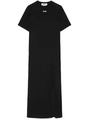 MSGM Logo-print Maxi Dress - Black