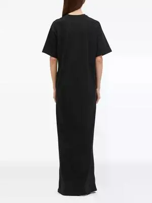 MSGM Logo-print Maxi Dress - Black