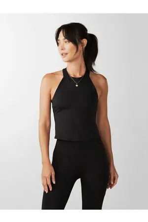 LOSANO Studio Halter Tank Top - Black