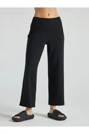 LOSANO Off-duty Ribbed Lounge Pant - Black