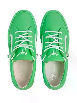 GIUSEPPE ZANOTTI Gail Leather Sneakers - Green
