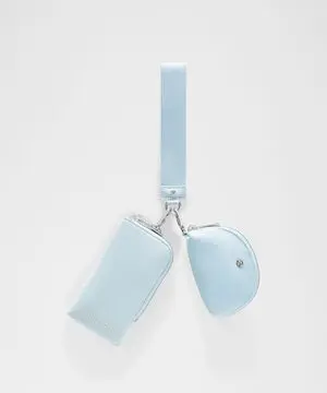 Lululemon Dual Pouch Wristlet Foam Cloud/light Ivory/silver