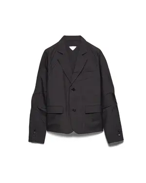 Prada Single-breasted Wool And Silk Jacket - Grey