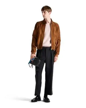Prada Suede Bomber Jacket - Brown