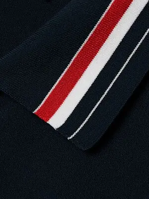 Thom Browne Pleated Striped Stretch-knit Mini Dress