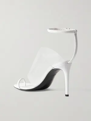 Alaïa Asymmetric Patent-leather And Pvc Sandals - White