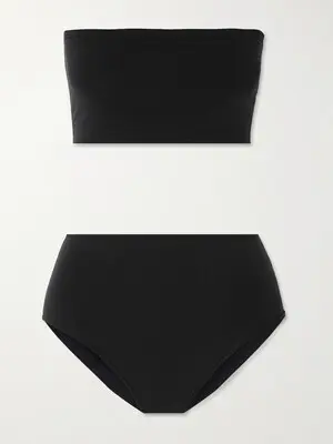 Alaïa Stretch-jersey Bandeau Bra And Briefs Set - Black