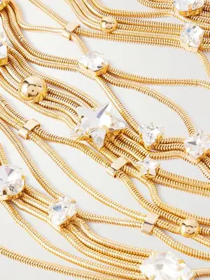 Alessandra Rich Tone Crystal Bralette