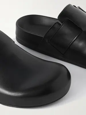 Loewe Ease Leather Mules - Black