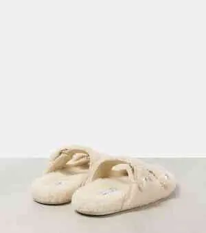 JIMMY CHOO Fayence Shearling Sandals