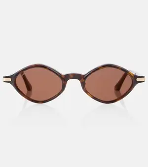 Cartier Premiere De Oval Sunglasses - Brown