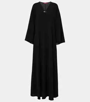 Max Mara Lillo Cady Maxi Dress - Black