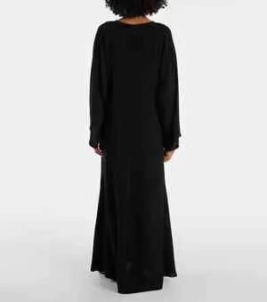 Max Mara Lillo Cady Maxi Dress - Black