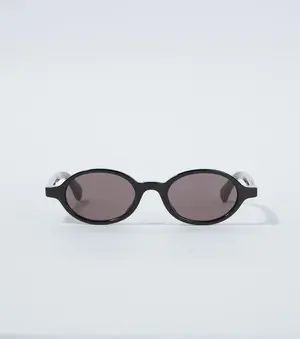 Bottega Veneta Oval Sunglasses - Black