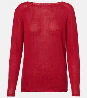 Max Mara Giolino Linen Sweater - Red
